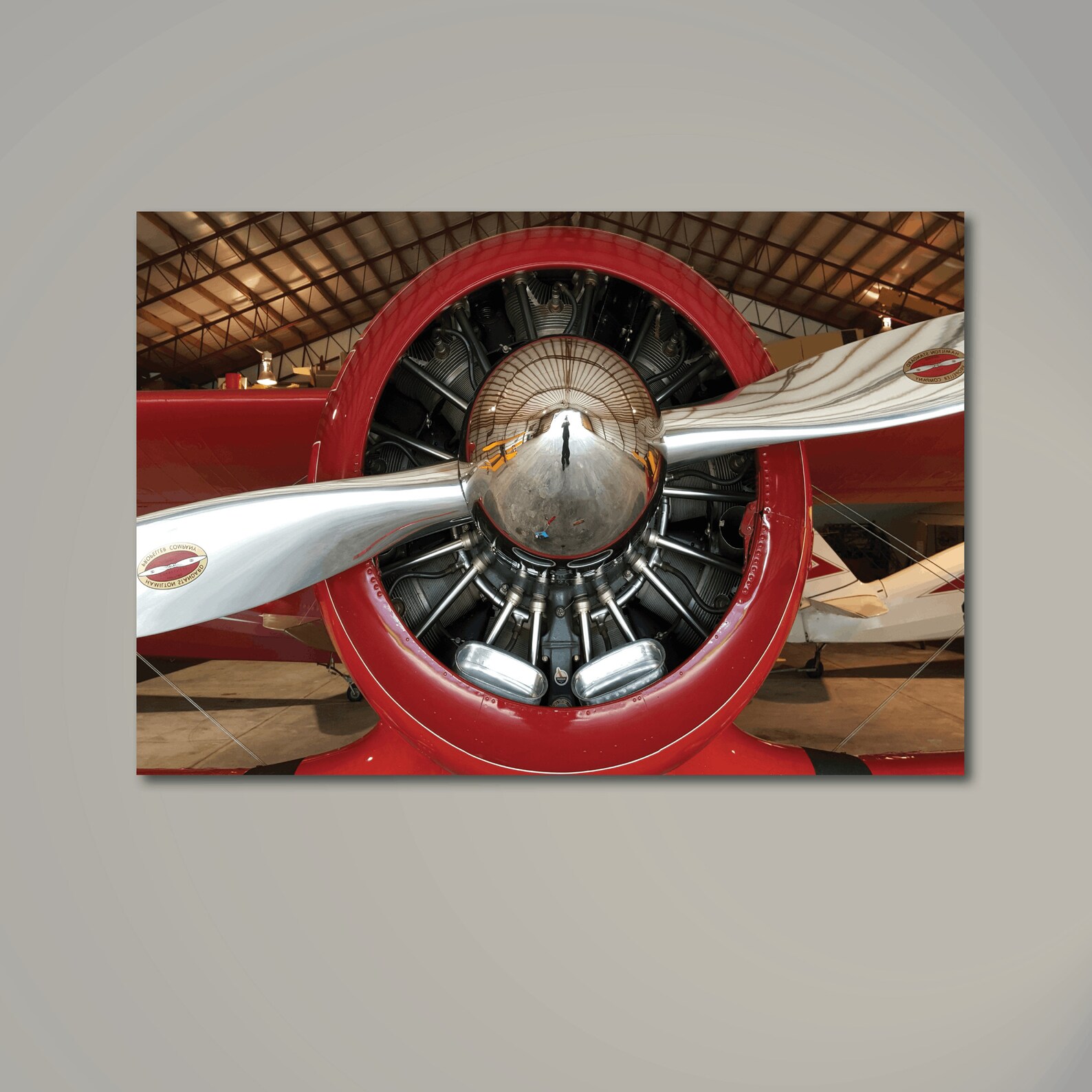 Red Jet Engine Photography Wall Art Canvas Print Framed | Etsy