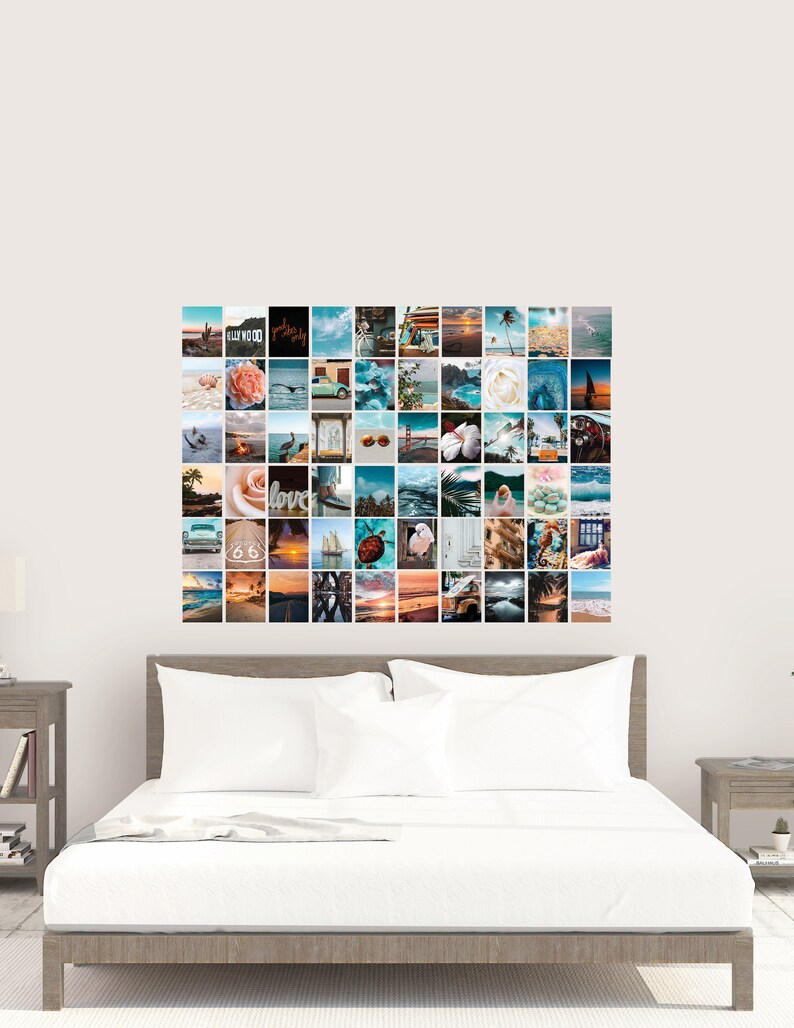 Collage Prints Beach Collage 8.5x11 and 4x6 Collage, Teal Collage ...