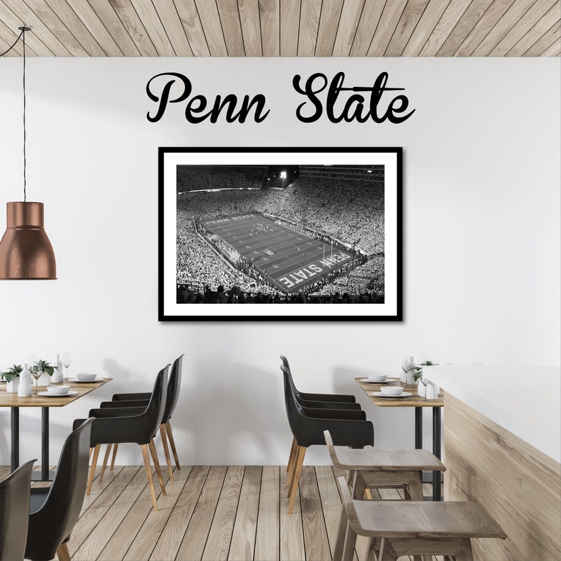 Penn State Football Stadium Print, Pennsylvania State Stadium Print ...