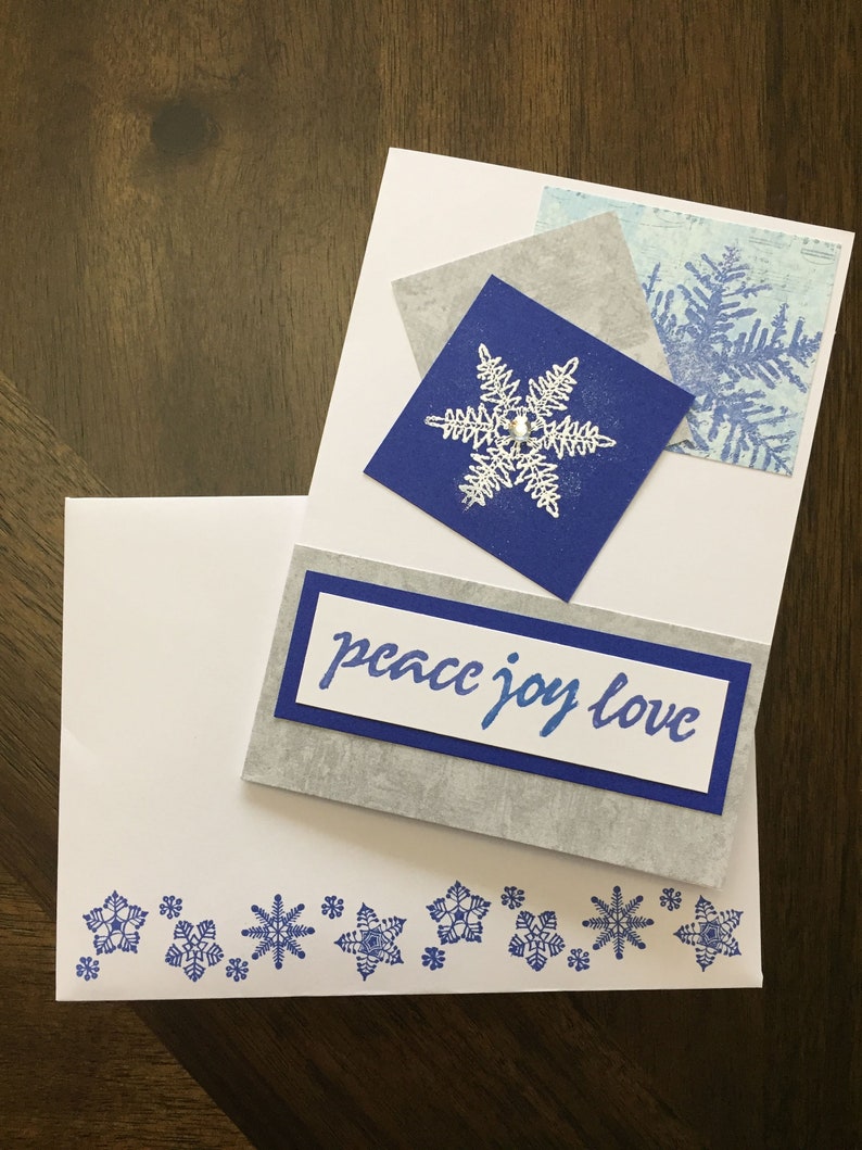 Embossed Snowflake Holiday Cards Homemade Cards Greeting - Etsy
