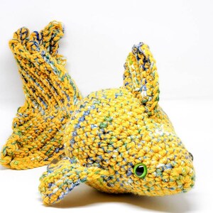 Large Angel Fish Plush Crochet Toy Amigurumi Blue and Gray | Etsy