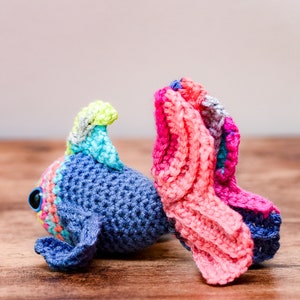 Large Angel Fish Plush Crochet Toy Amigurumi Blue and Gray - Etsy