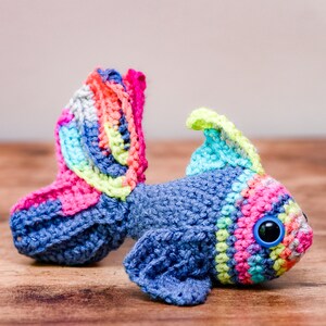 Large Angel Fish Plush Crochet Toy Amigurumi Blue and Gray - Etsy