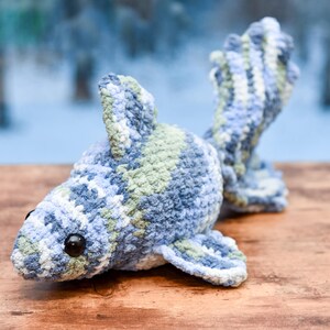 Crochet Angel Fish, Plush Beta Fish Toy, Amigurumi Fish Stuffed Animal ...