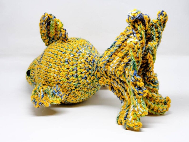 Large Angel Fish Plush Crochet Toy Amigurumi Blue and Gray | Etsy