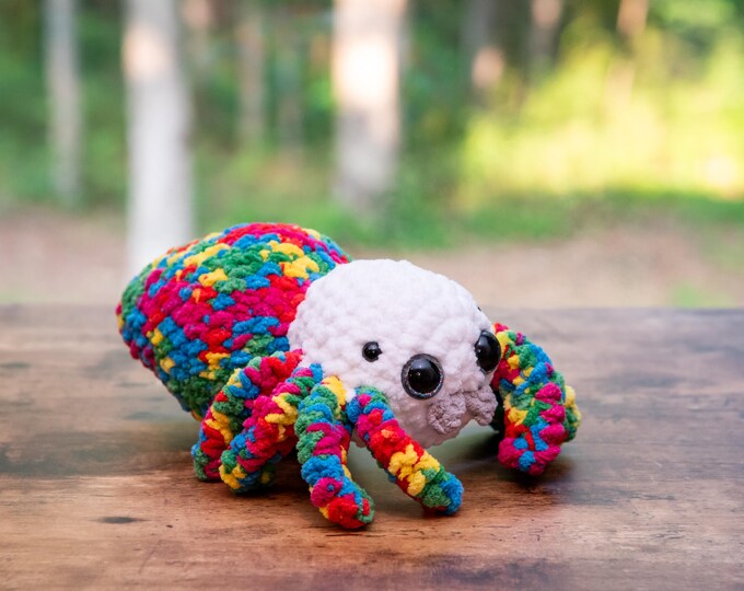 Crochet Spider Plush, Handmade Crocheted Spiders, Amigurumi Arachnid ...