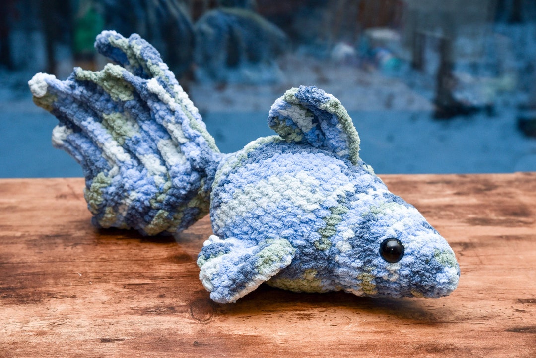 Crochet Angel Fish, Plush Beta Fish Toy, Amigurumi Fish Stuffed Animal ...