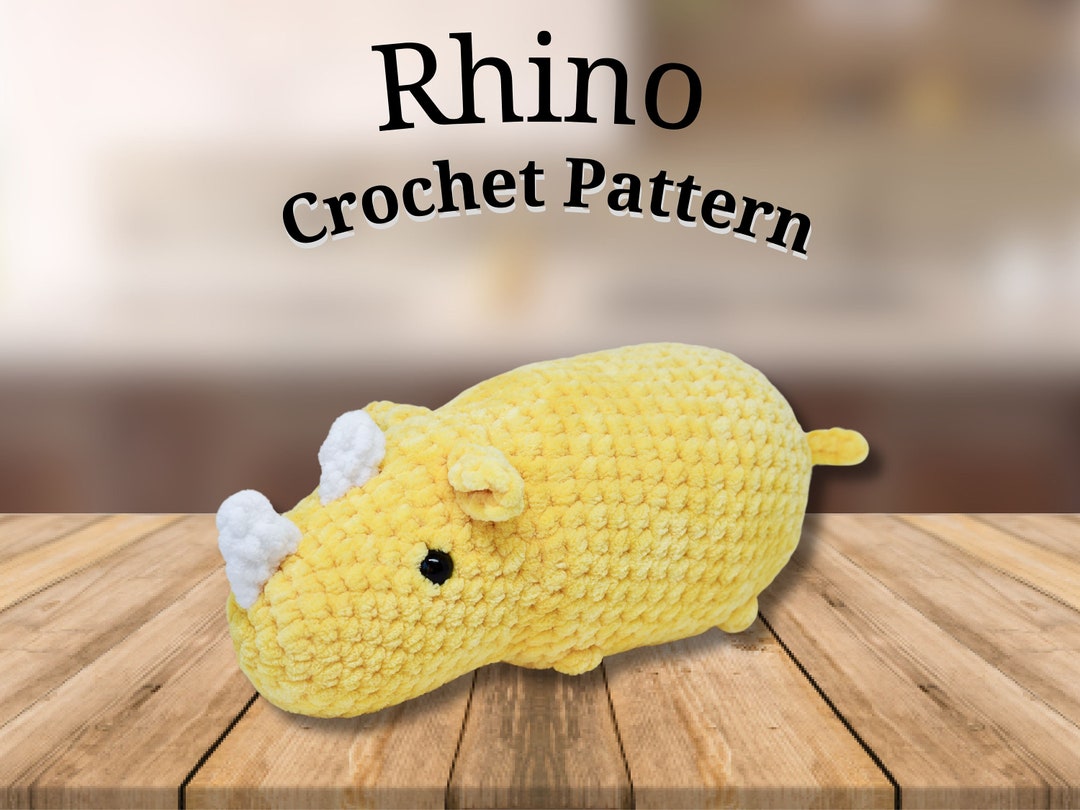 Crochet Rhino Pattern, Amigurumi Patterns, Rhinoceros Crocheted ...