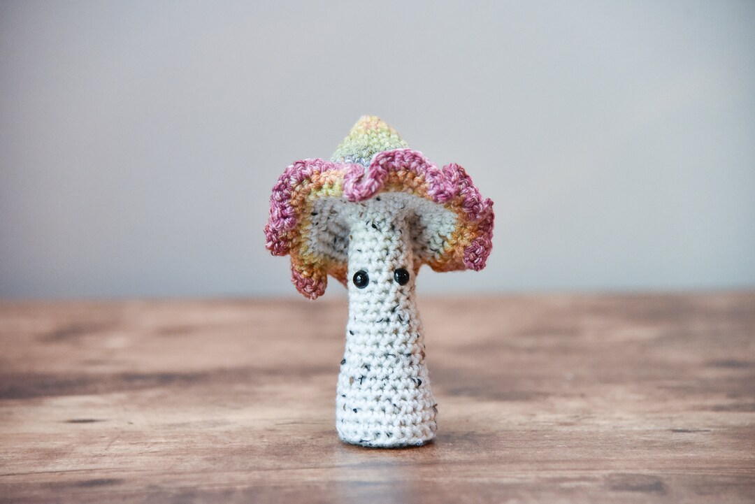 Small Crochet Mushroom Plush Toy, Fungi Crocheted Plushie, Amigurumi ...