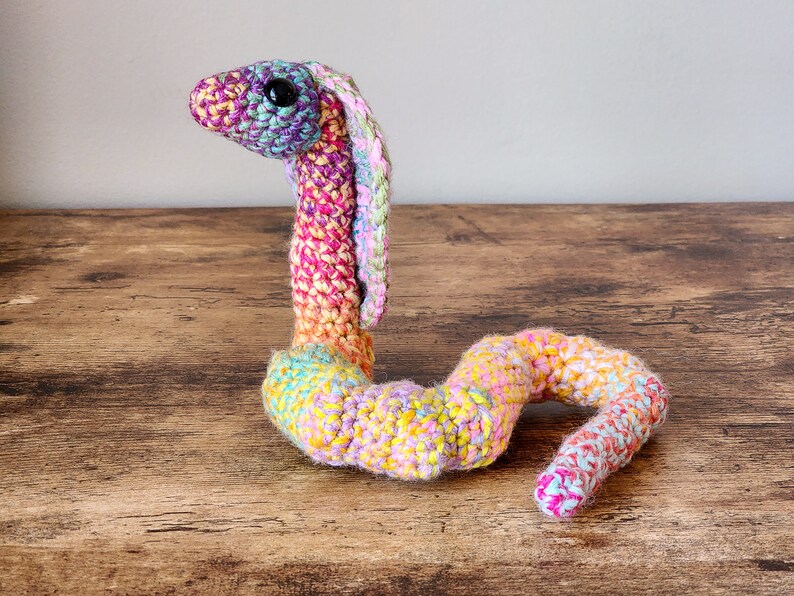 Crochet Snake Plush Stuffed Cobra Plushie Toy Snake Stuffed - Etsy