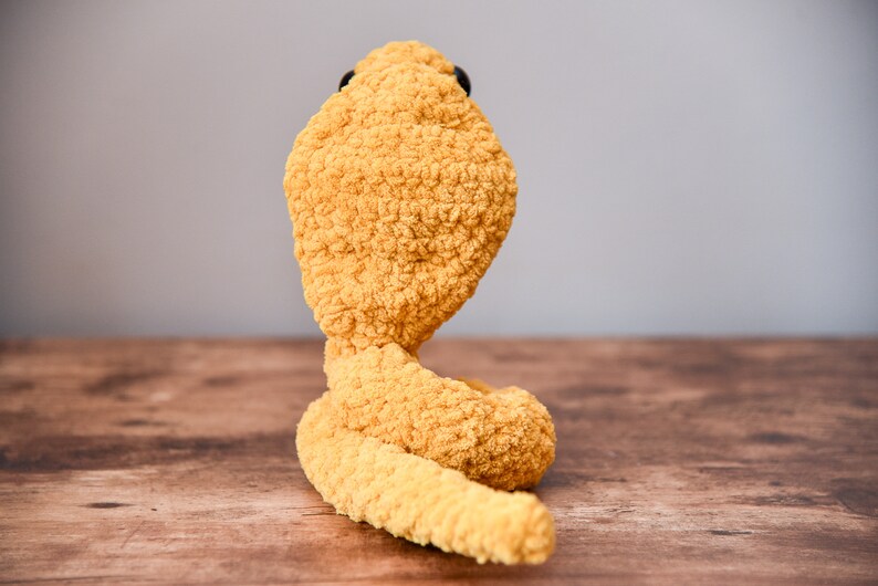 Crochet Cobra Snake Plush, Toy Snake Plushie, Stuffed Animal for Kids ...
