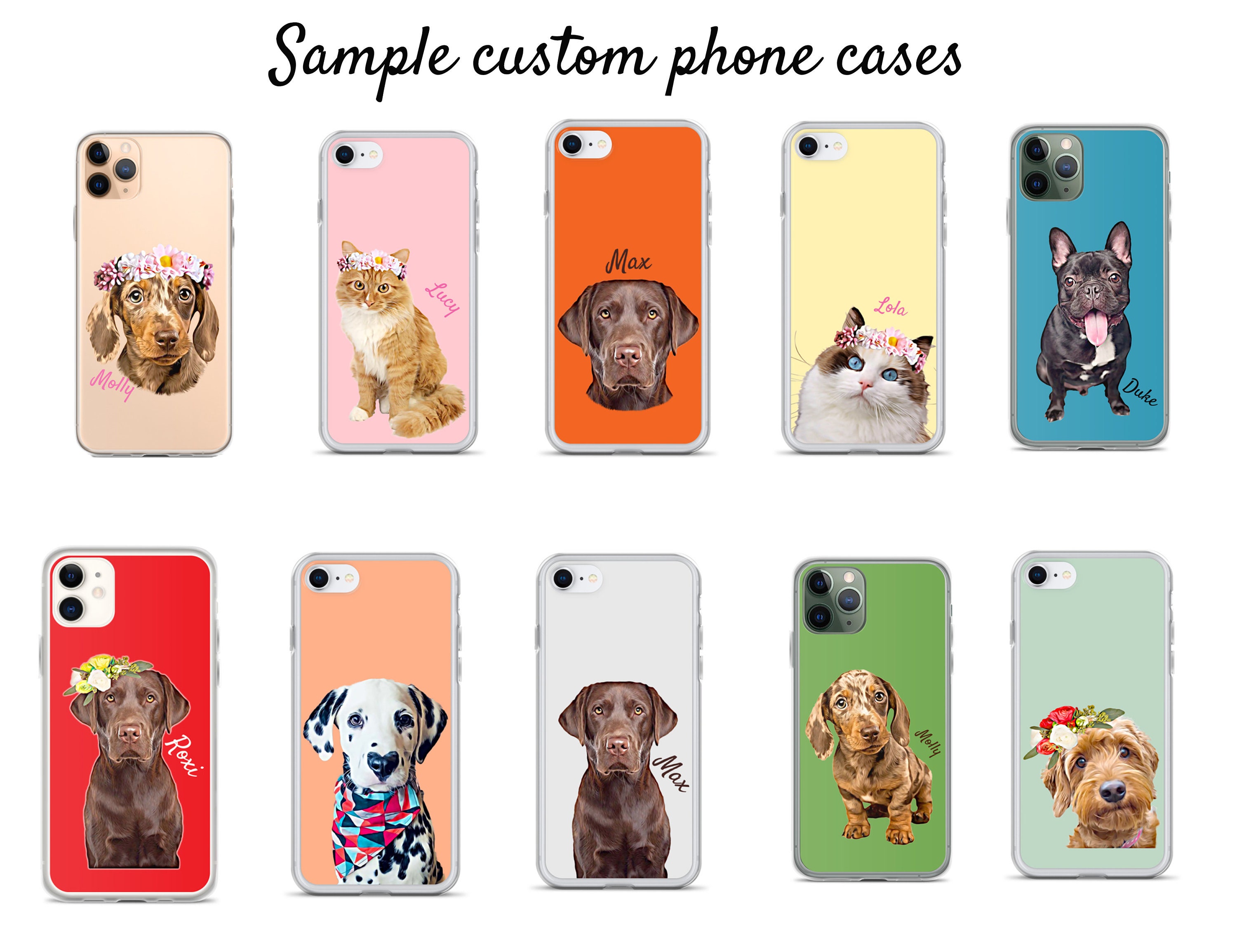Custom Pet Phone Case Cat Iphone Case Gift for Pet Owner Dog - Etsy UK
