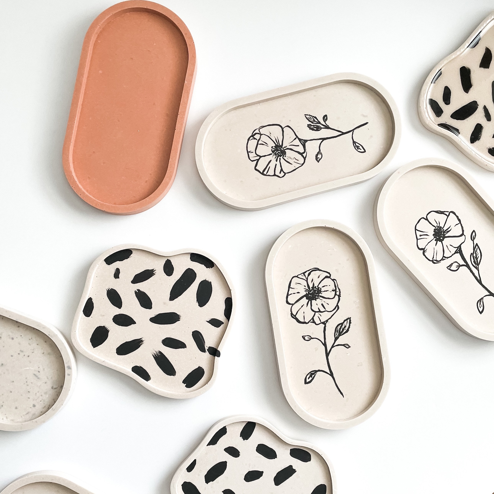 Decorative Tray Hand Painted Dish Jewelry Dish Catch All - Etsy