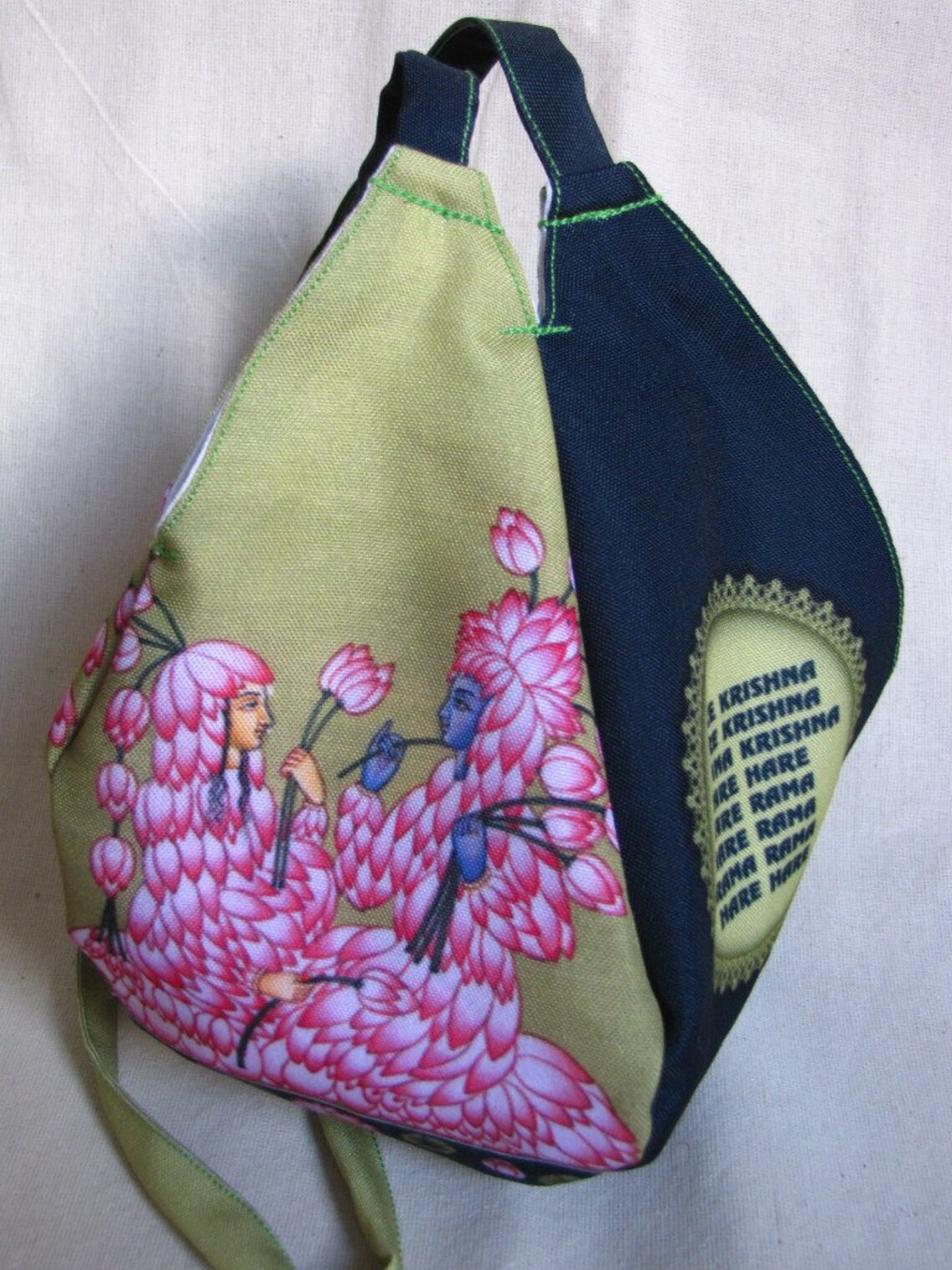 Radha Krishna Prayer Bag Japa Mala Bag/krishna Bag/ Beads - Etsy