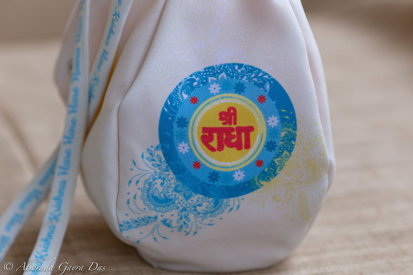 Japa bag Shree Radhe and Tilak Prayer bag for meditation | Etsy