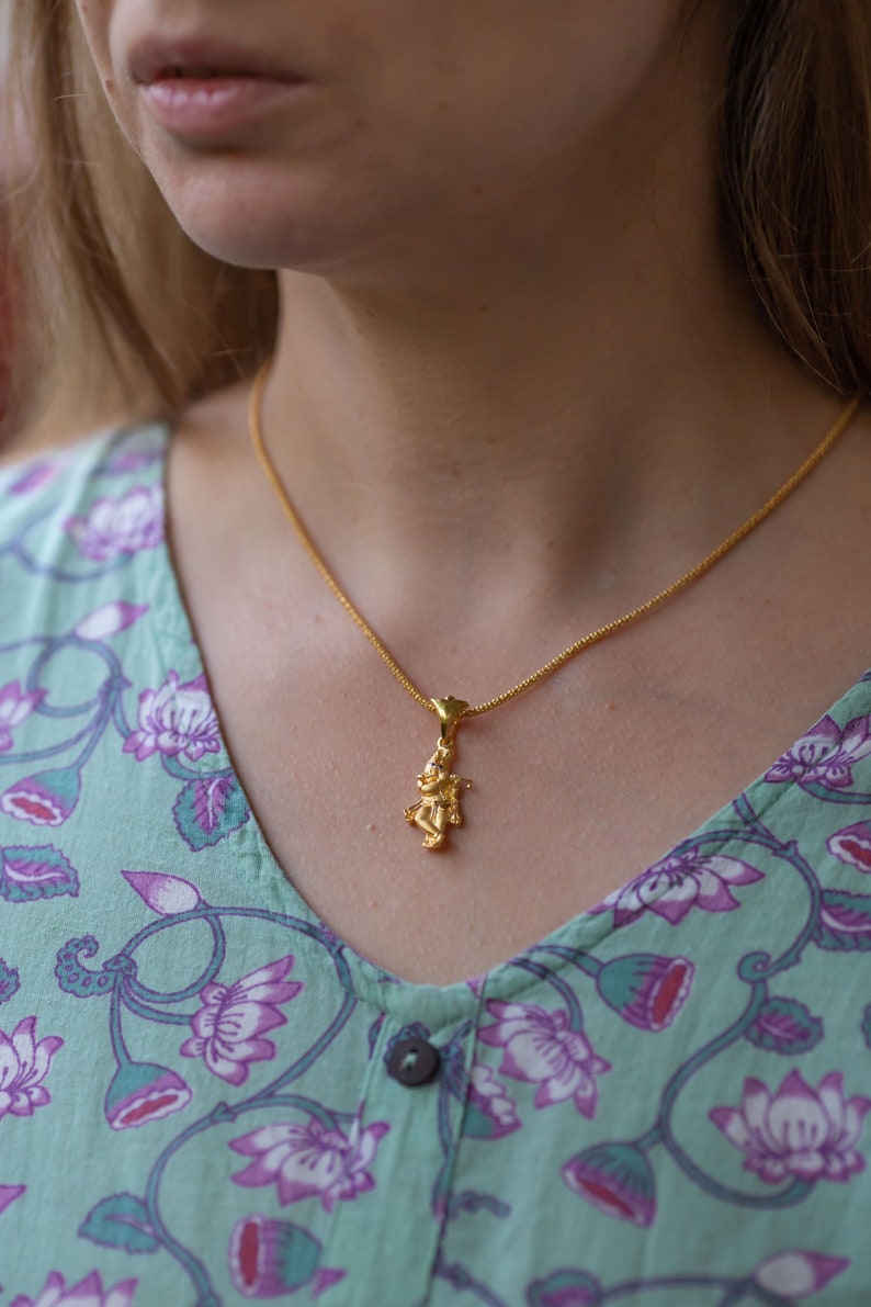 Lord Krishna / Govinda Gold Pendant 21 Karat .krishna Style - Etsy