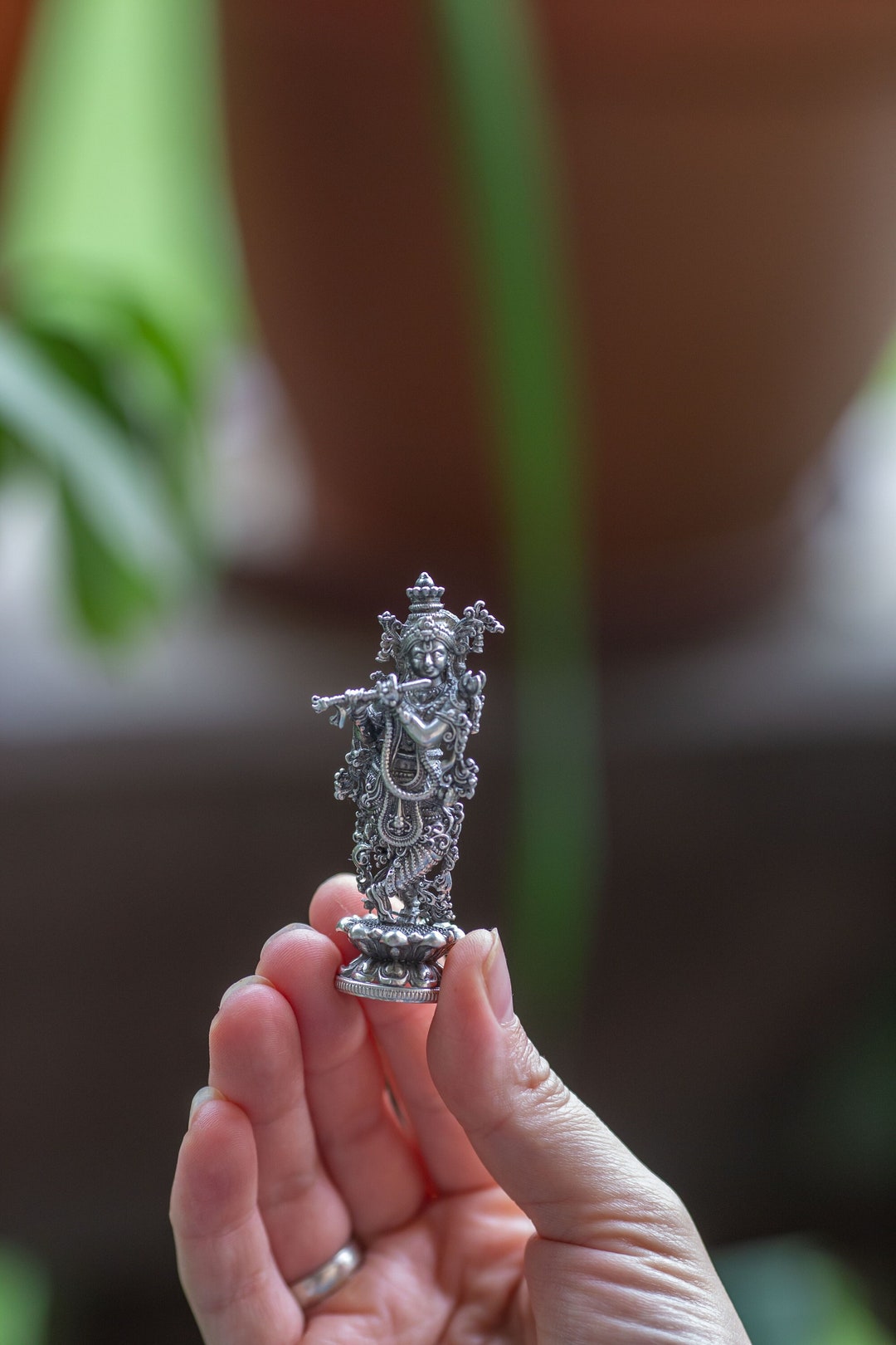 Pure Silver Lord Krishna Murti 2.67 Inches ,deity Gopal ,hare Krishna ...