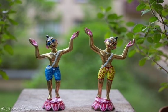 Krishna Murti only Gaura Nitay .deity Gaura Nitai Murti | Etsy