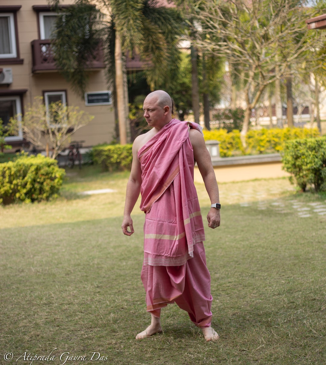 Super Stylishb Pink Coral Color Dhoti, Khadi Cotton High Quality ...