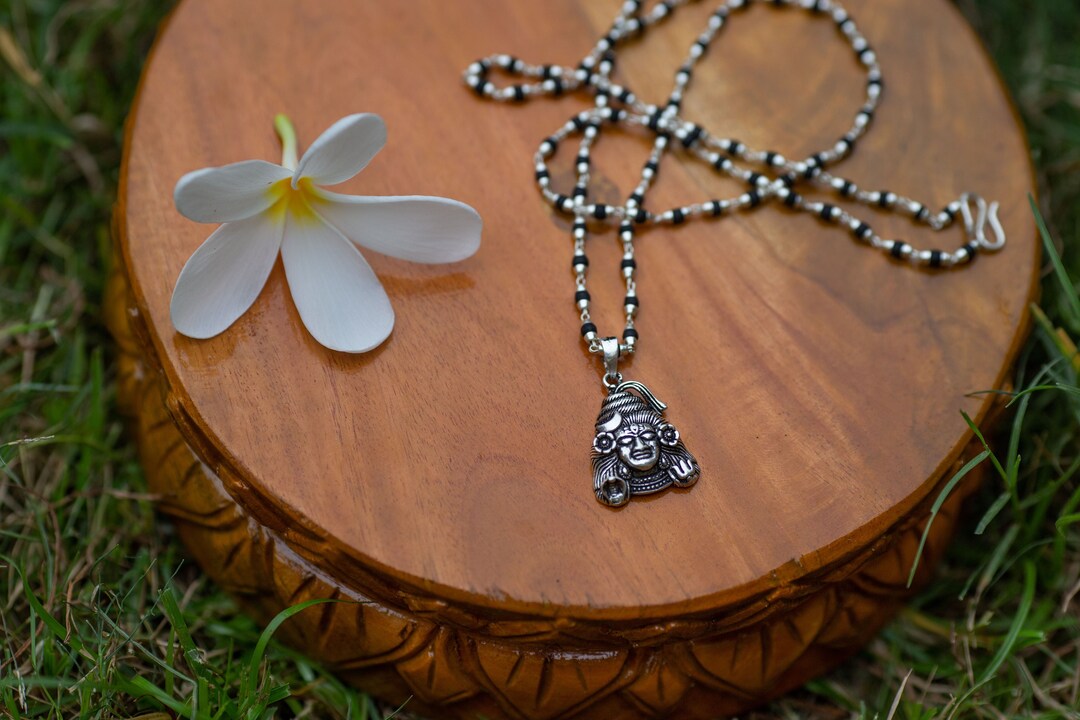Buy Tulasi Silver With Lord Shiva Silver Pendant . Handmade Tulsi ...