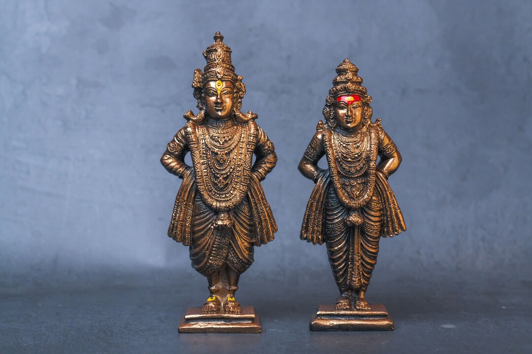 Vitthal Rukmini Statue shri Shri Radha Krishna Handmade - Etsy