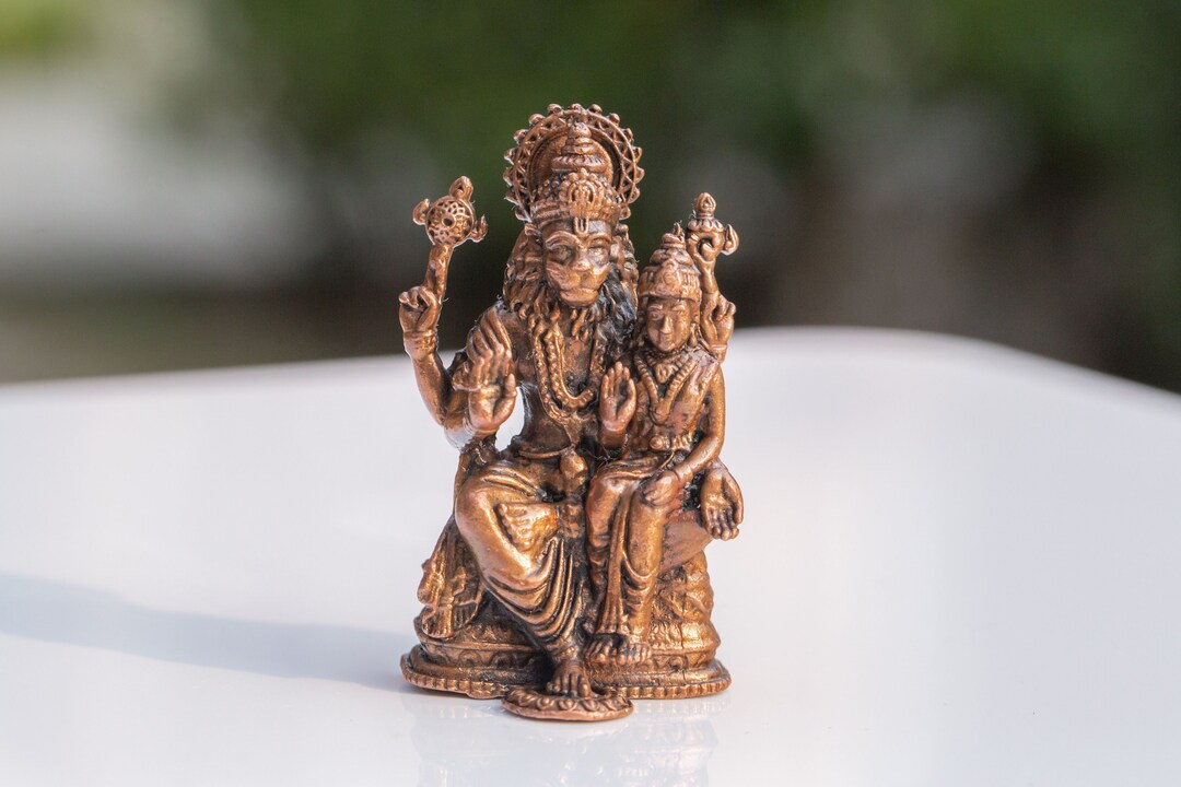 Copper Laxmi Narasimhadev Murti 2.5 Inches , With Brass Stand .deity ...