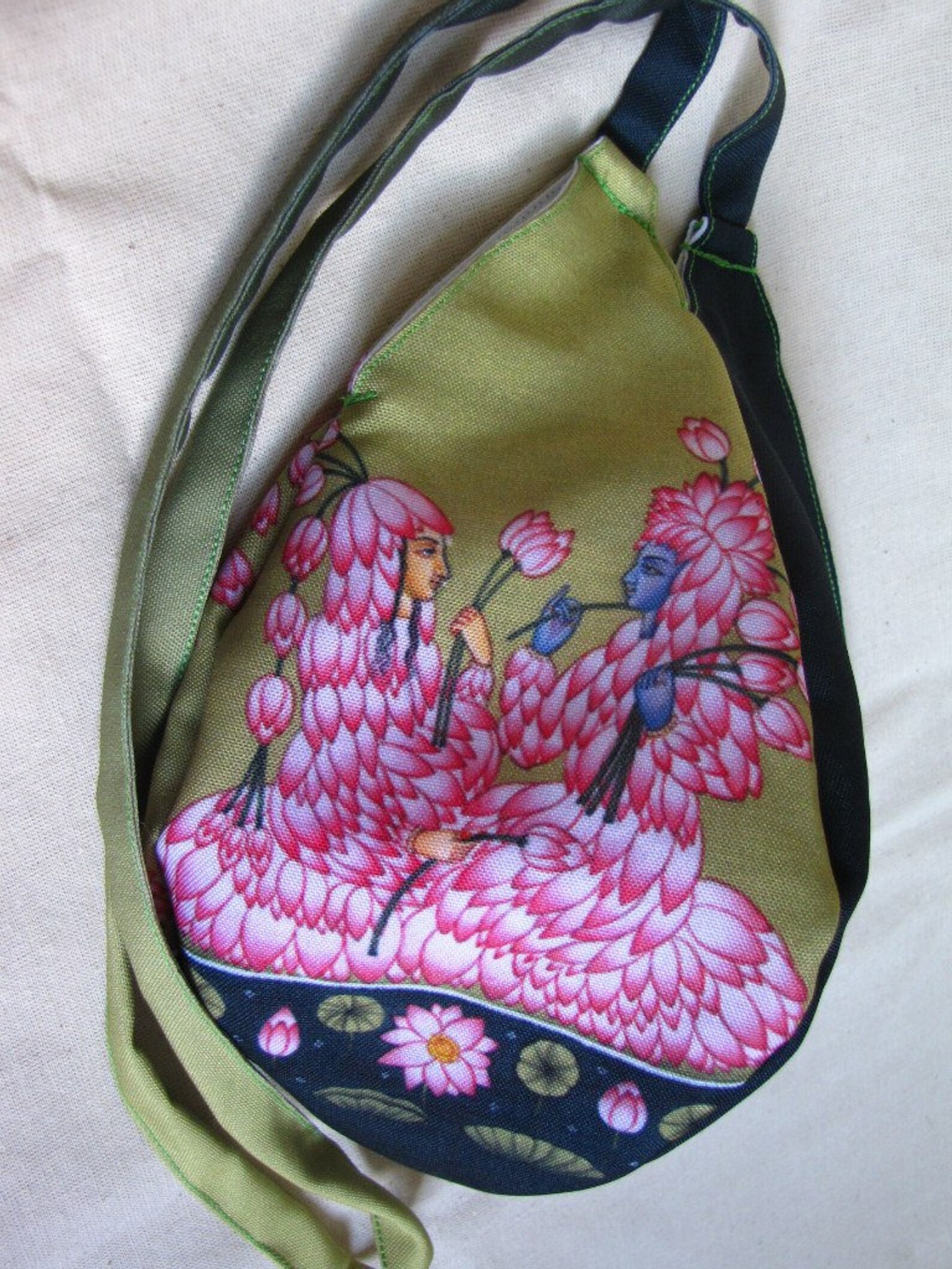 Radha Krishna Prayer Bag Japa Mala Bag/krishna Bag/ Beads - Etsy