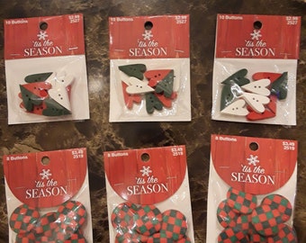 Christmas buttons | Etsy