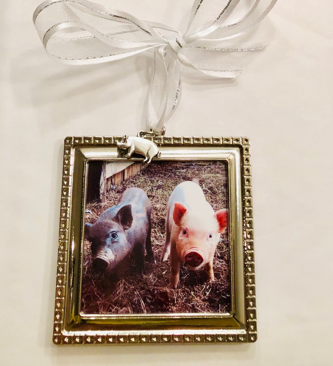 Bonnie and Christmas Frame- Silver - Etsy