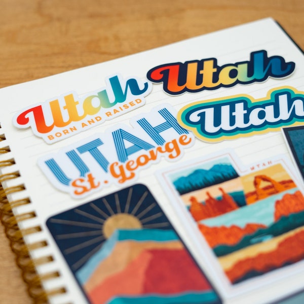 Utah Mountain Stickers - Etsy