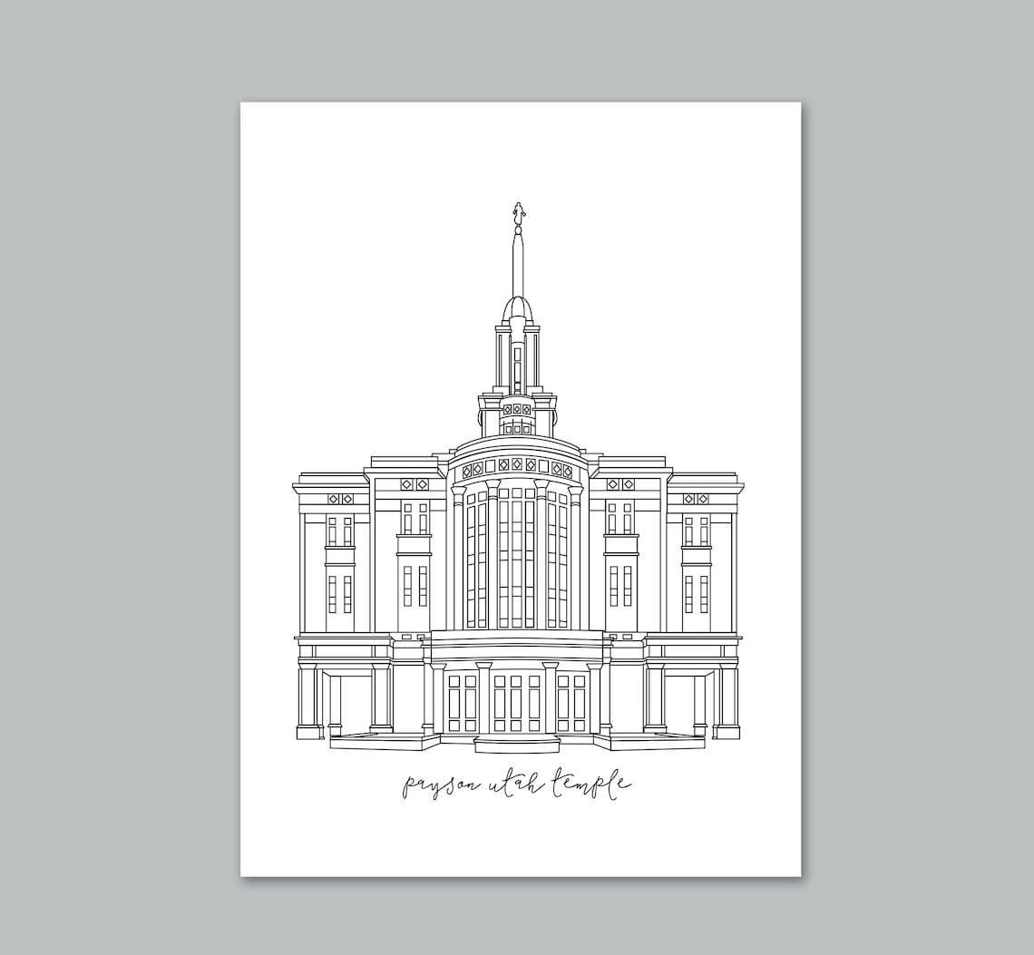 Payson Utah Temple Print DIGITAL DOWNLOAD / Payson Temple | Etsy