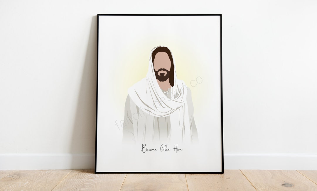 White Jesus Christ Art Portrait *DIGITAL DOWNLOAD* / LDS Digital Art ...