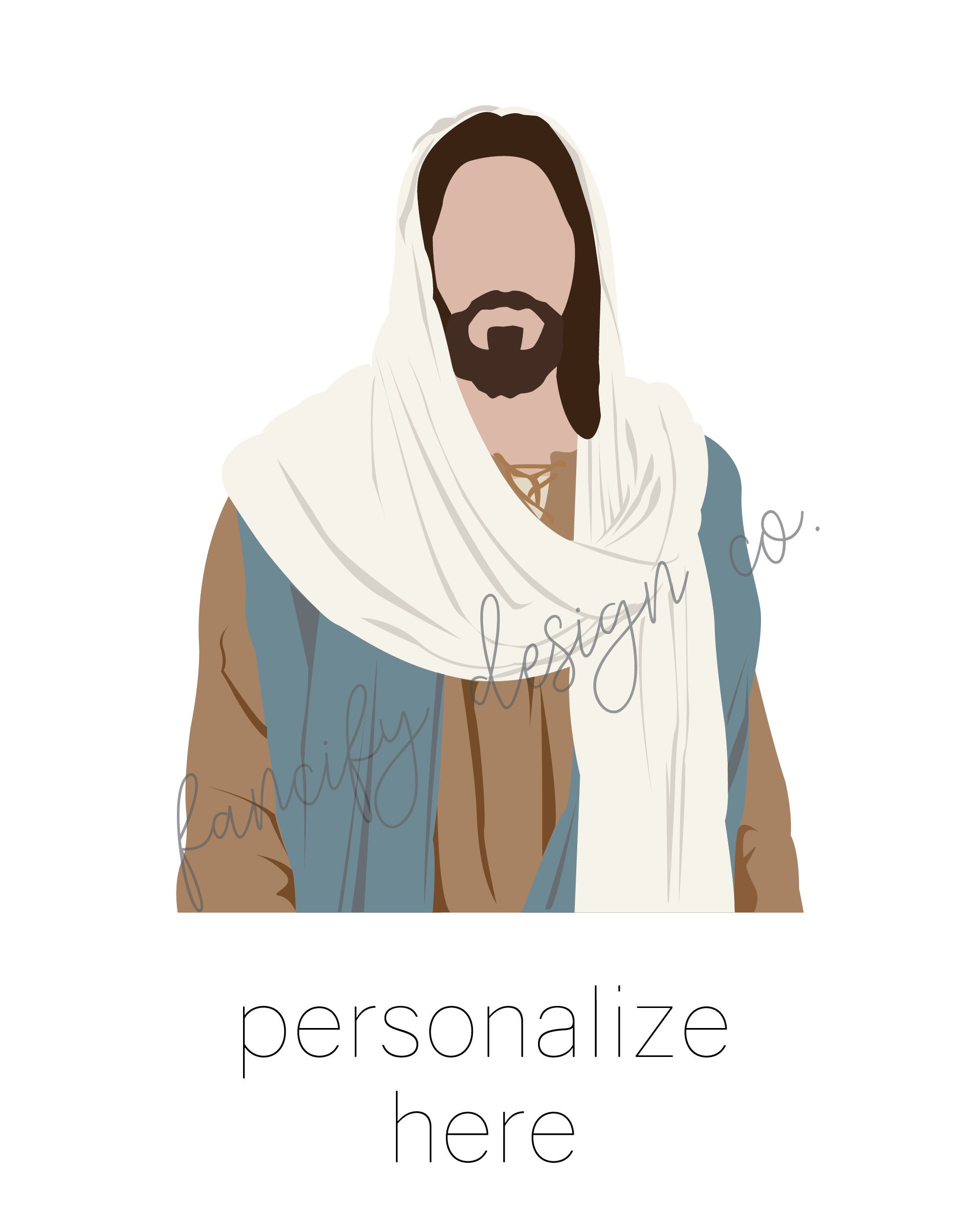 Customizable Jesus Christ Digital Art / LDS Custom Quote / | Etsy