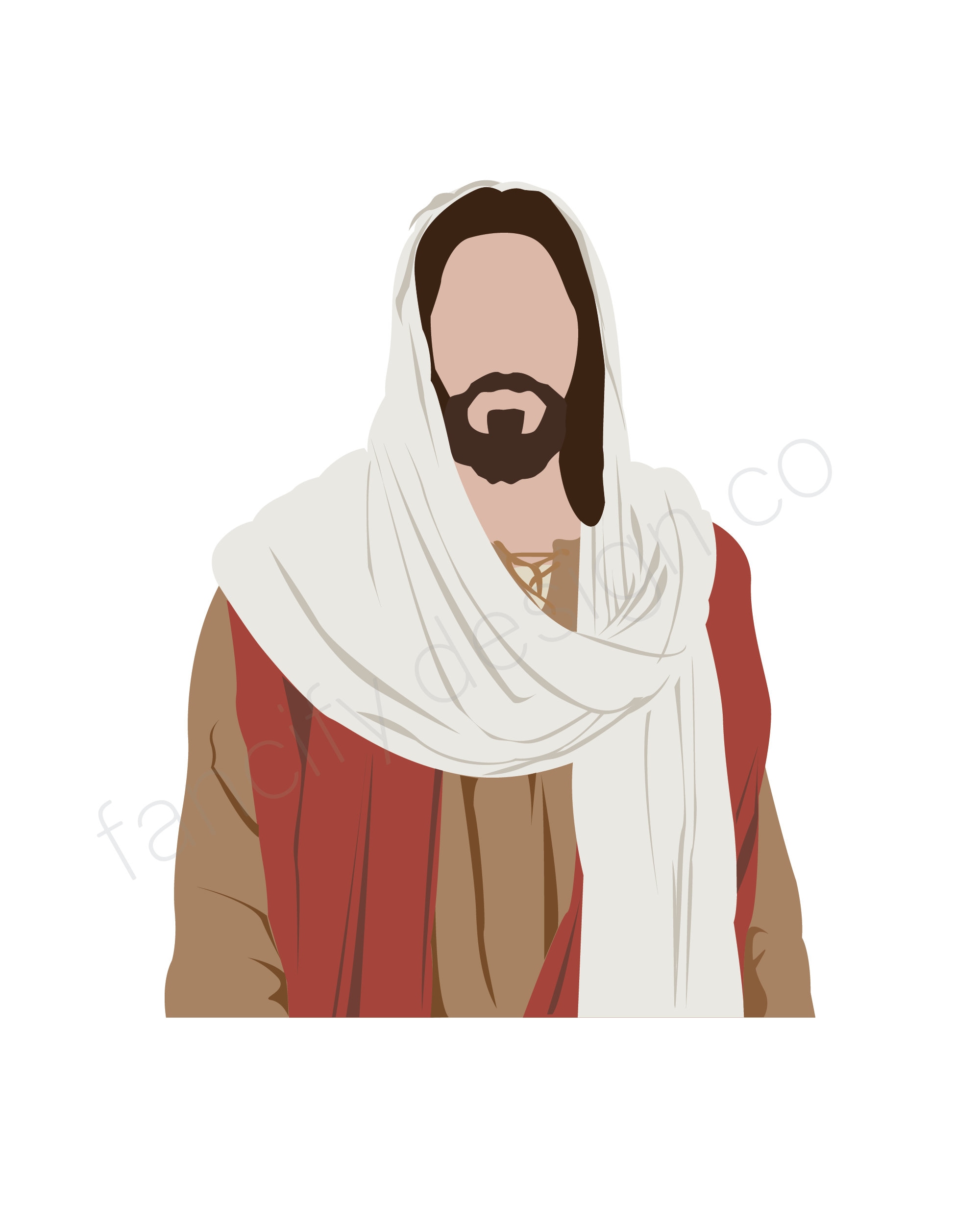 Red Jesus Christ Digital Art DIGITAL DOWNLOAD / LDS Digital | Etsy