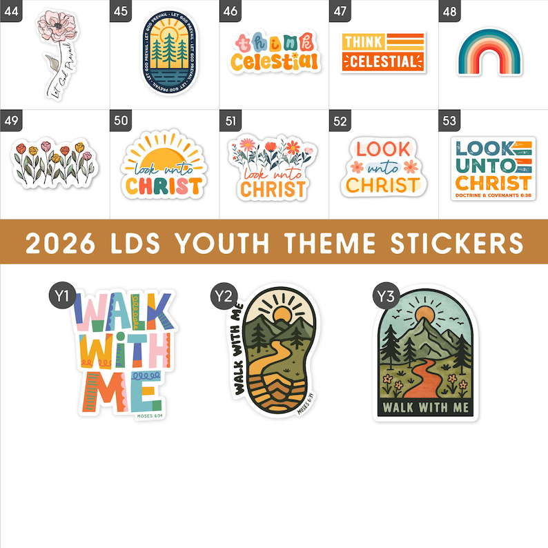 LDS Stickers: Create Your Own Pack - Missionary, Youth, Primary - Etsy