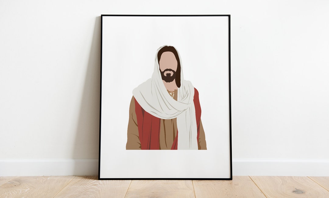 Red Jesus Christ Art Portrait *DIGITAL DOWNLOAD* / LDS Digital Art ...