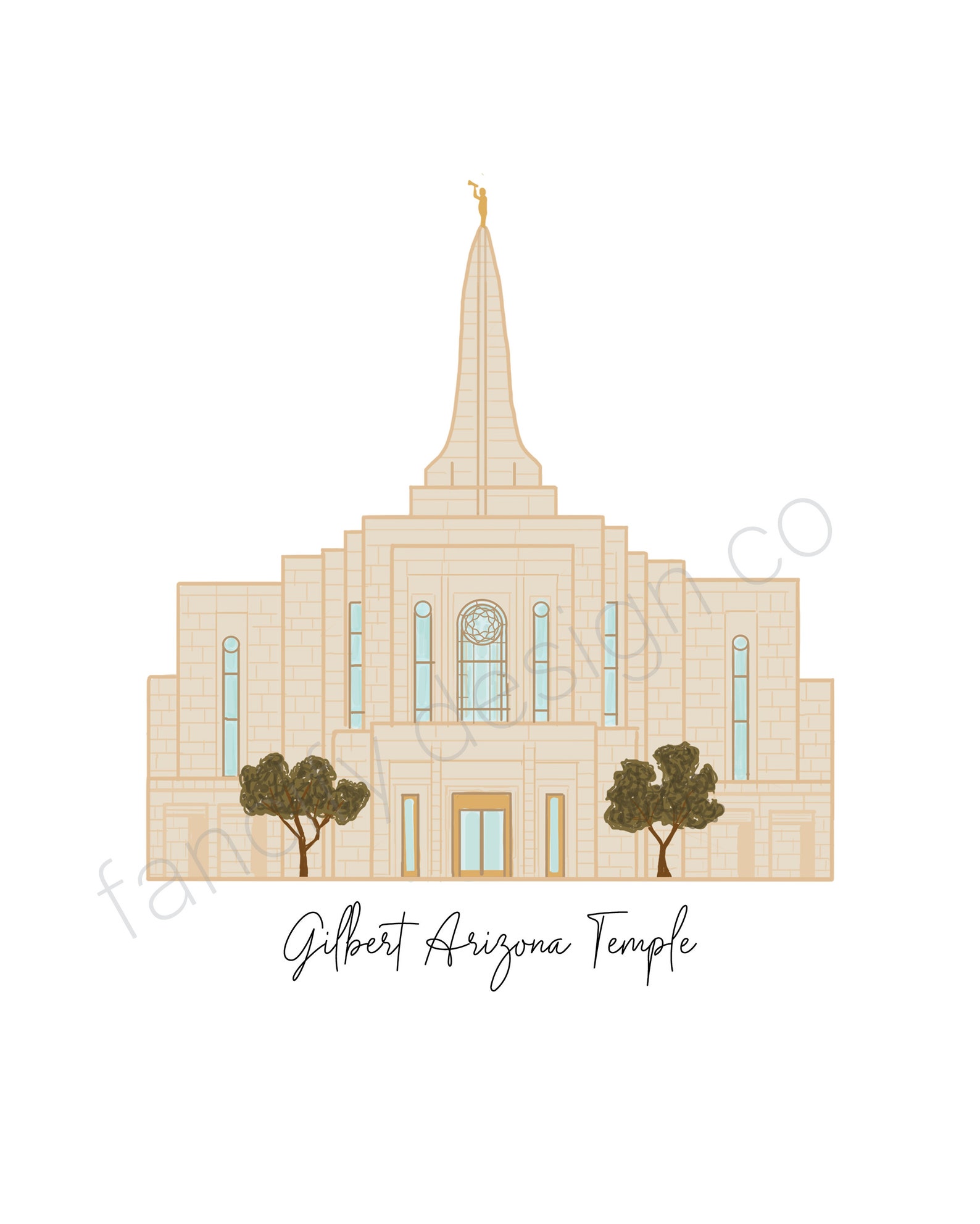 Gilbert Arizona Temple Art Print / Gilbert Arizona Temple - Etsy