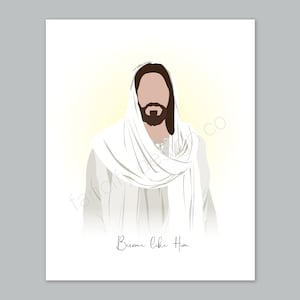 White Jesus Christ Art Portrait *DIGITAL DOWNLOAD* / LDS Digital Art ...