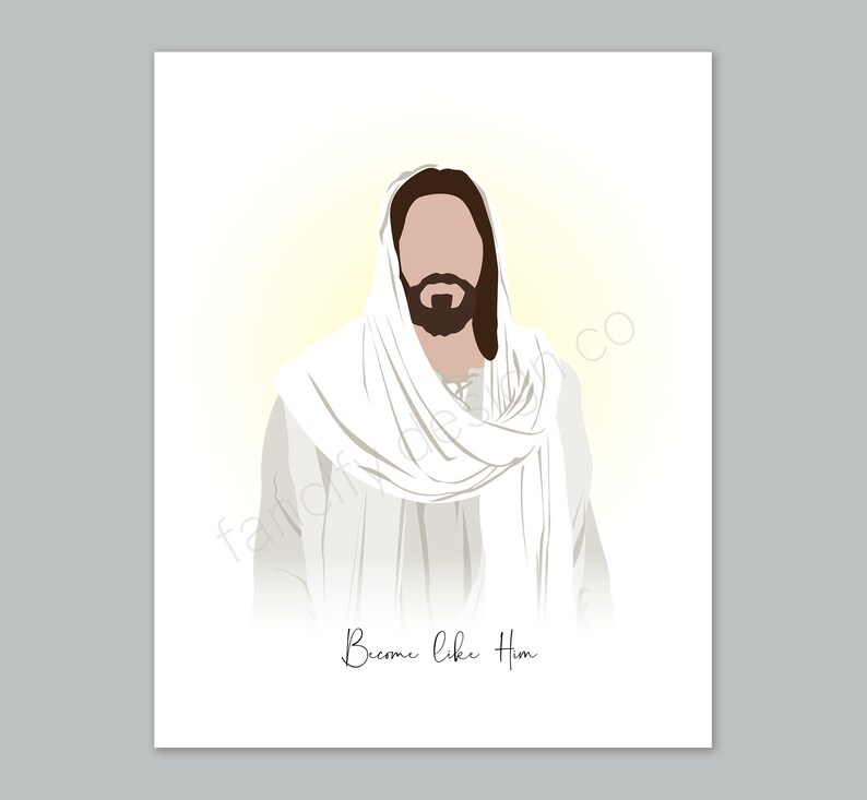 White Jesus Christ Art Portrait DIGITAL DOWNLOAD / LDS | Etsy