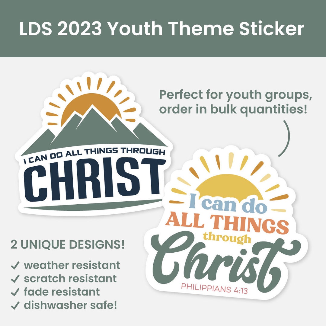 LDS 2023 Youth Theme Stickers | Girls Camp Stickers | I Can Do All ...