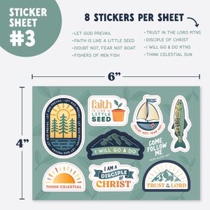 LDS Missionary Sticker Sheets | LDS Stickers for Missionary | Latter ...