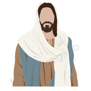 Jesus Christ Faceless Art Portrait *DIGITAL DOWNLOAD* / LDS Digital Art ...