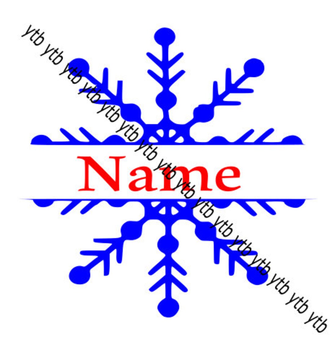 Monogram Snowflake - Etsy