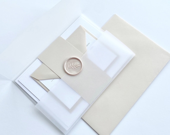 Champagne Pink and Ivory Wedding Invitation Suite - Etsy UK