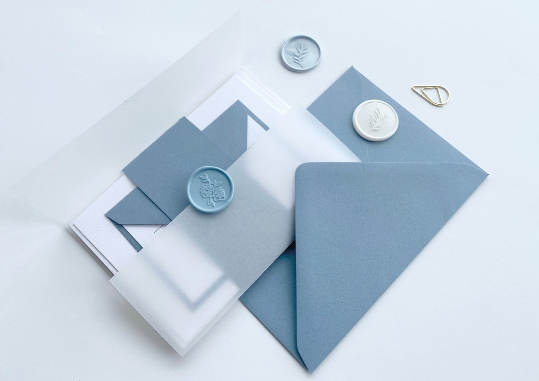 Blue Wedding Invitation SAMPLE - Custom Invitation - Powder Blue ...
