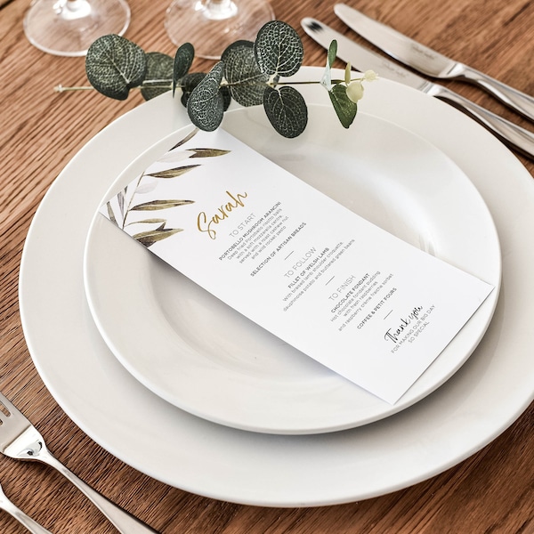 Olive Branch Wedding Menus - Etsy