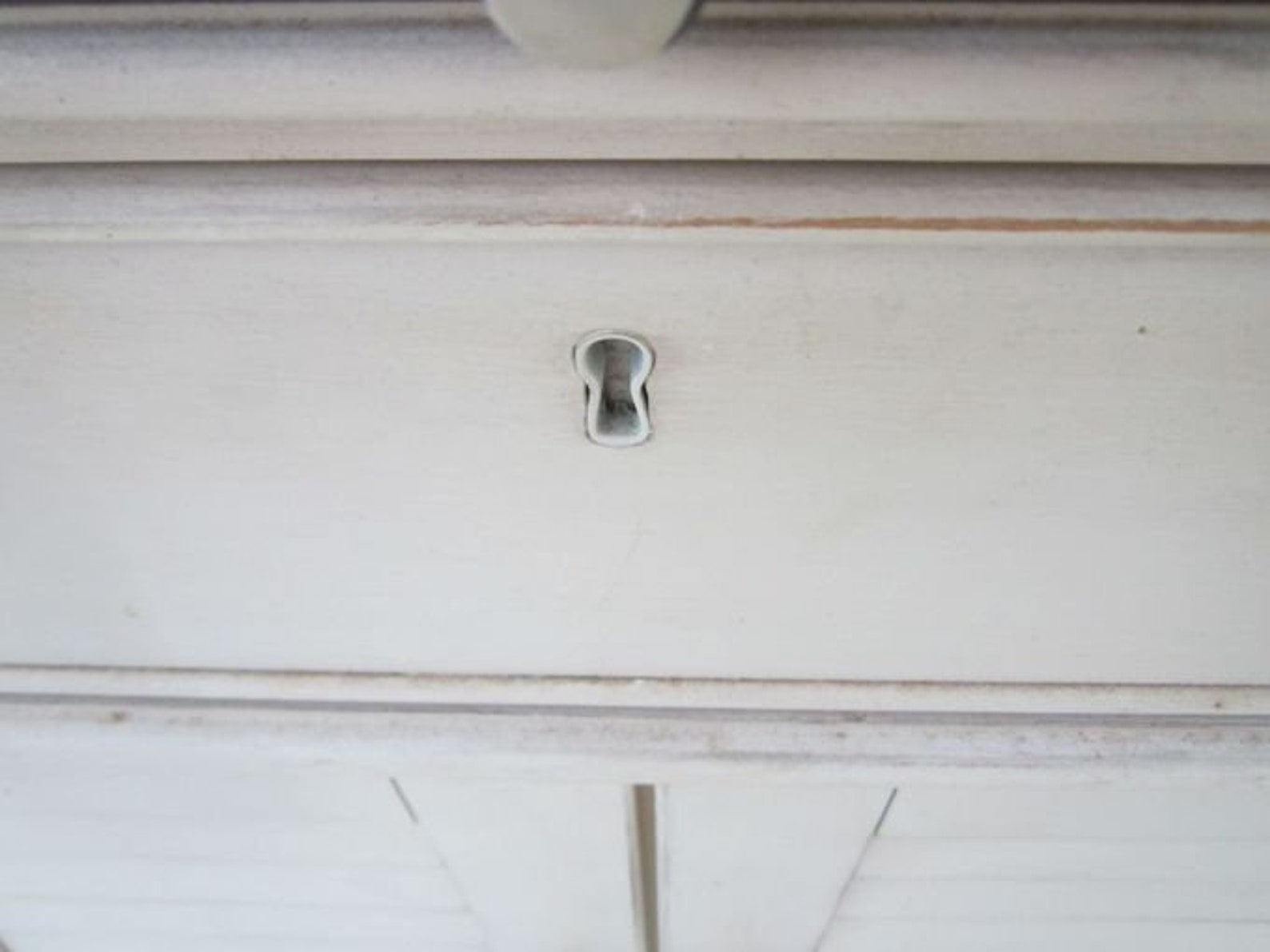 Wood Nightstand Shutter Style Two Doors One Drawer White Pull Out Tray ...