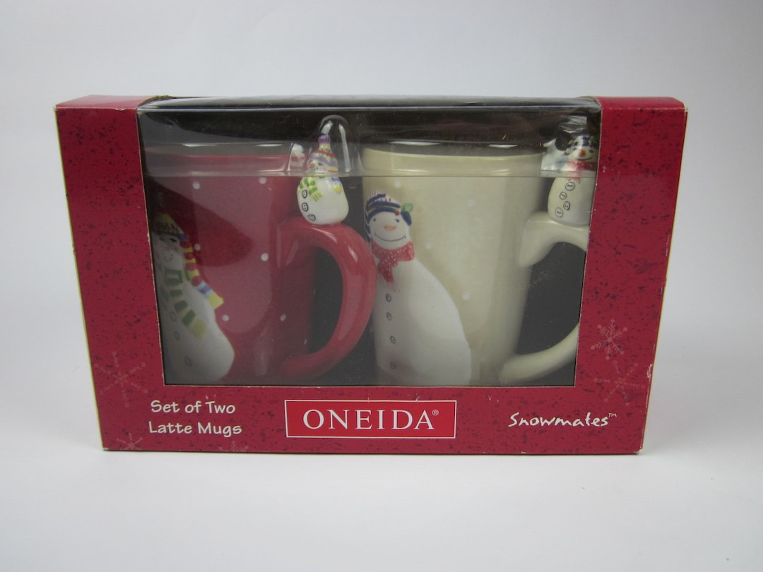 Vintage Snowmates Latte Mugs Oneida by Debbi Taylor-kerman Set of ...