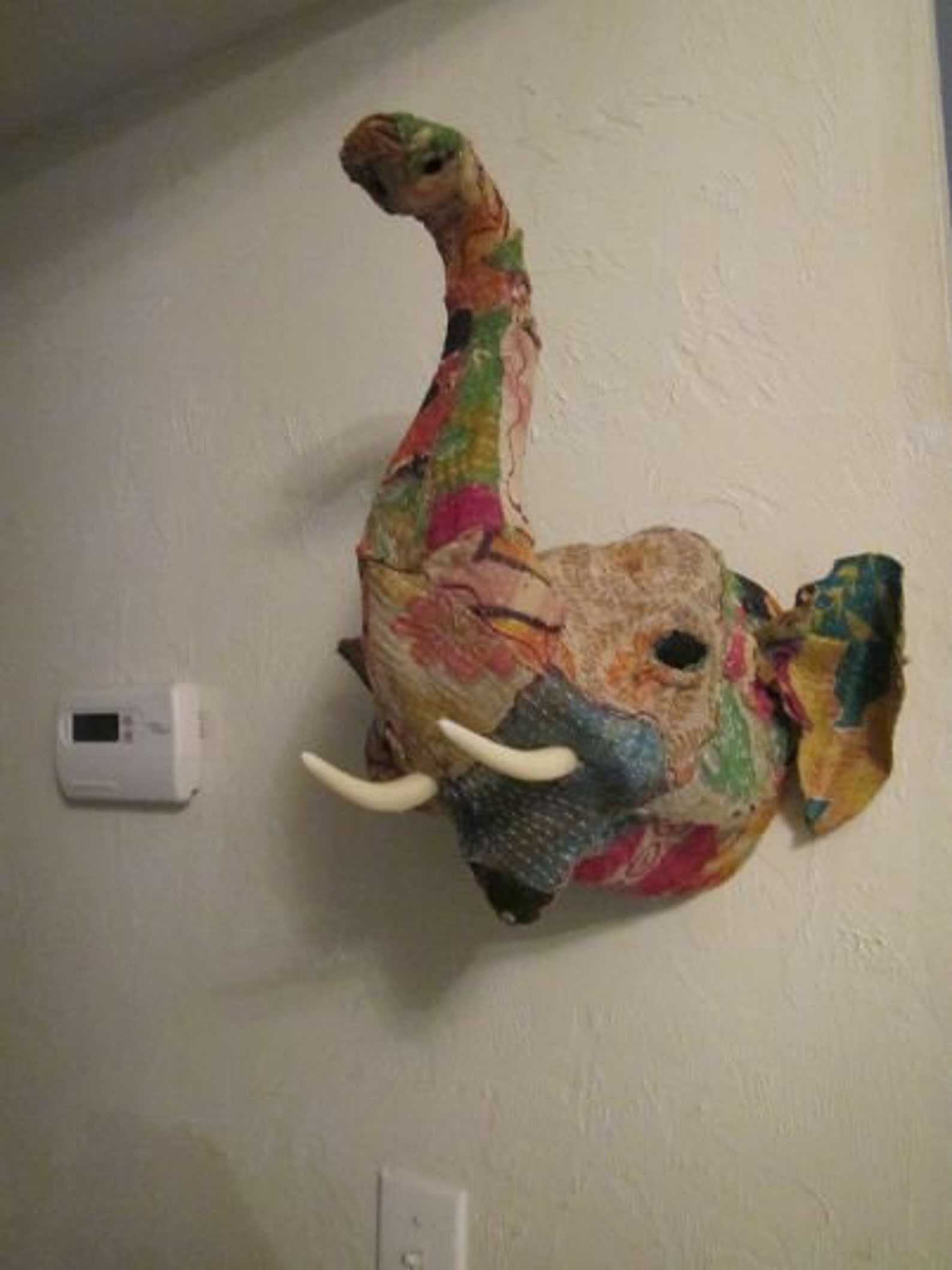 Elephant Wall Hanging Decor Sculptured Face Head Hand Made Free ...