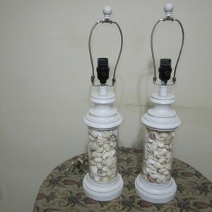 Sea Shell Table Lamp With Shade Tropical Style Set of Two - Etsy